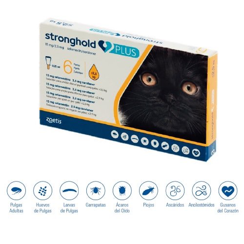 STRONGHOLD CAT PLUS 15/2,5MG 6 PIPETTE 0-2,5KG - GosVet