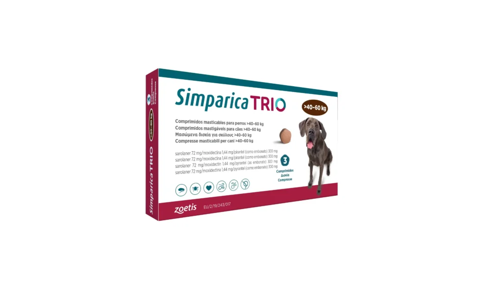 Simparica Trio 40-60 kg – środek przeciwpasożytniczy dla psów | Pchły ...