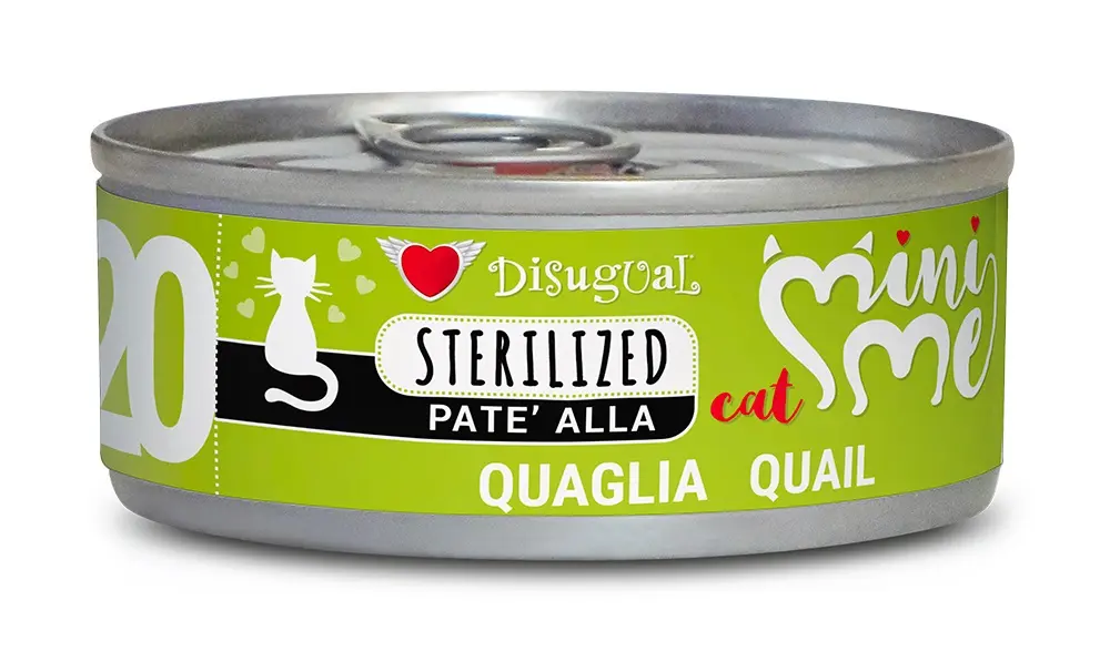 DISUGUAL Mini-Me Quail Wet Cat Food for Sterilized Cats 12 x 85g ...