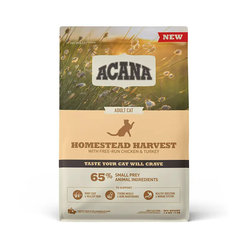 Acana Feline Adult Homestead 1.8kg: Premium Dry Cat Food with Chicken ...