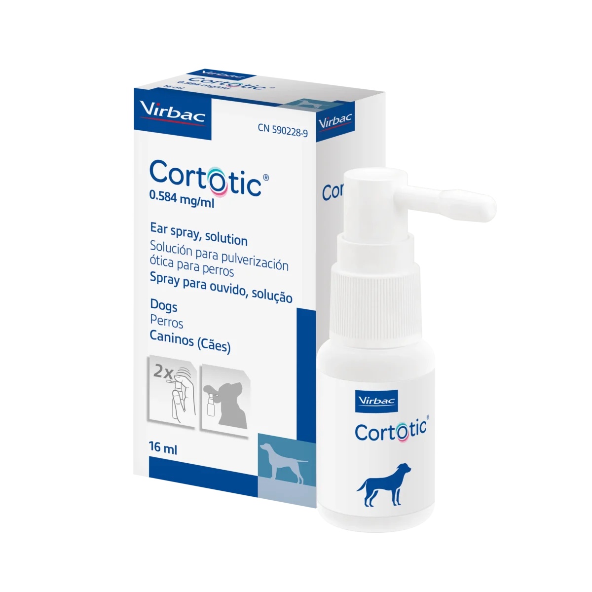 CORTOTIC 16ML soluzione otica - Spray auricolare per cani con otite ...