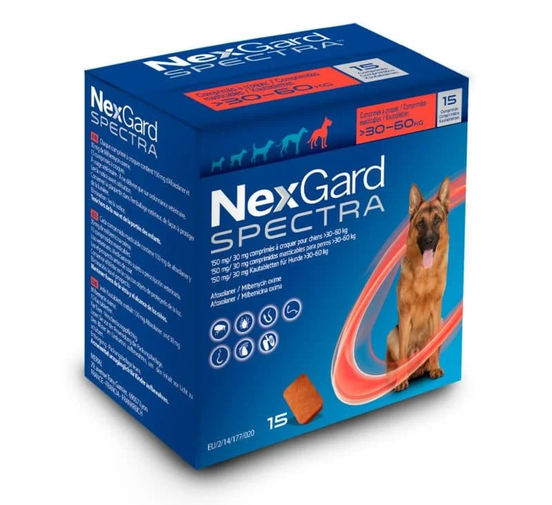 NEXGARD SPECTRA XL 30-60KG 15 TABLETA | TXAKURREN ANTIPARASITOA - GosVet
